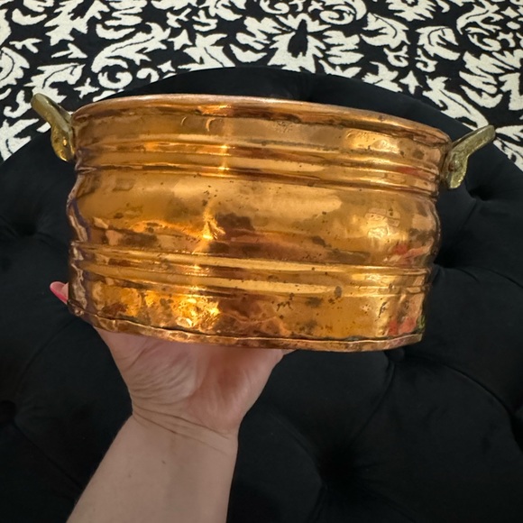 Imax | Accents | Vtg Solid Brass Oval Planter Imax Old World Copper ...